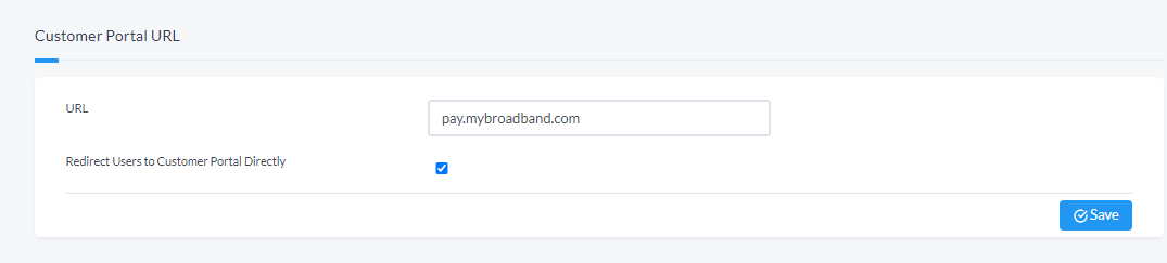 Customerportal URL - Documentation - Jaze ISP Manager